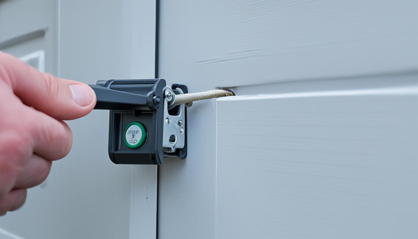 how to reattach garage door emergency pull